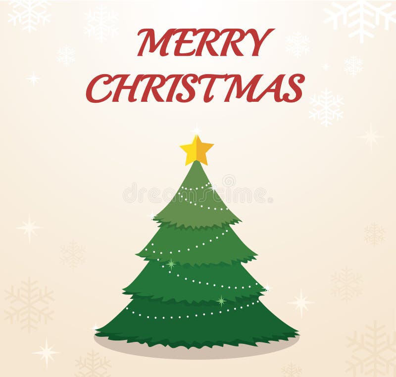 Christmas Tree and Space for Text Background Vector Illustration Eps10 ...