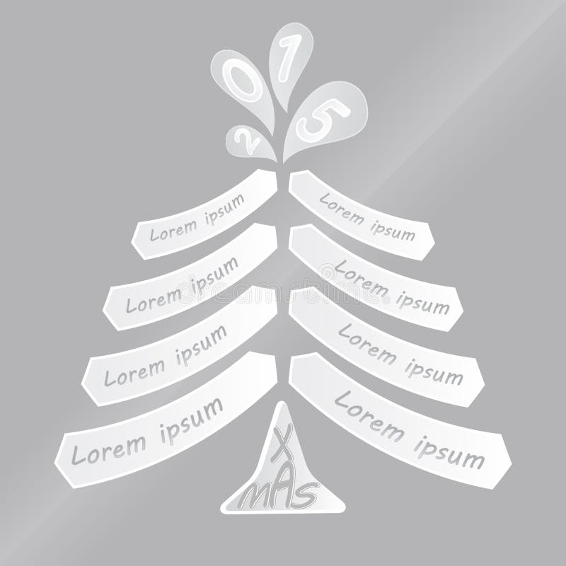 Christmas Tree with Space for Writing Wishes Stock Vector ...