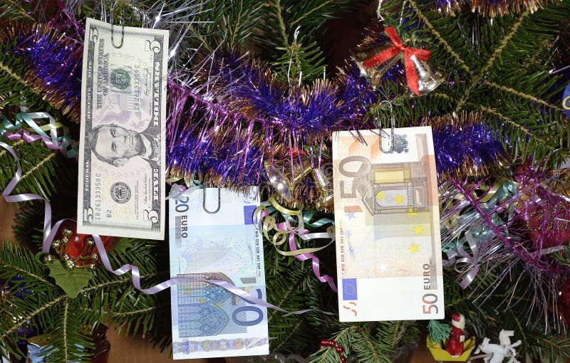 Christmas-tree Stand Money-tree Stock Image - Image of decorations ...