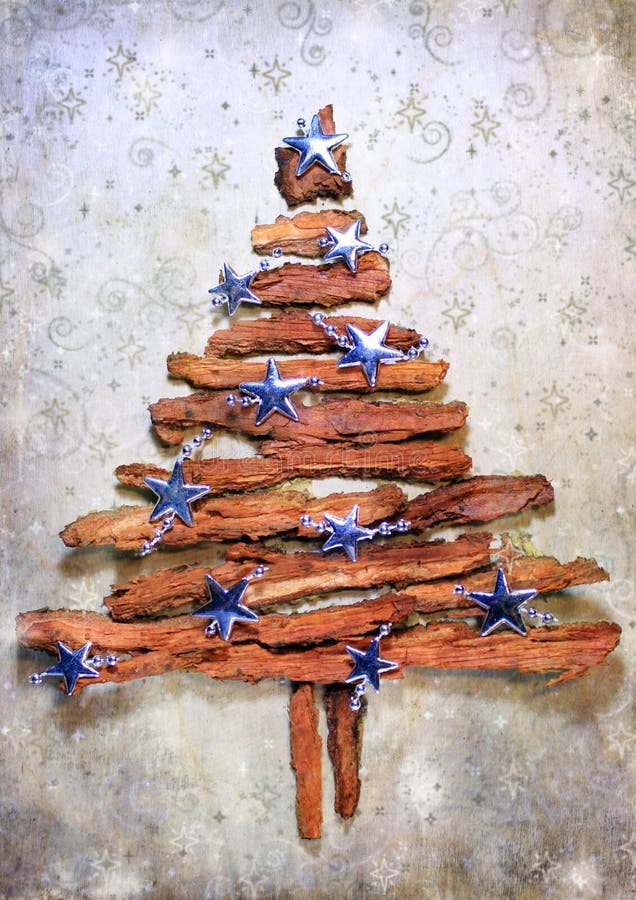 Christmas tree with stars stock image. Image of texture - 46541437