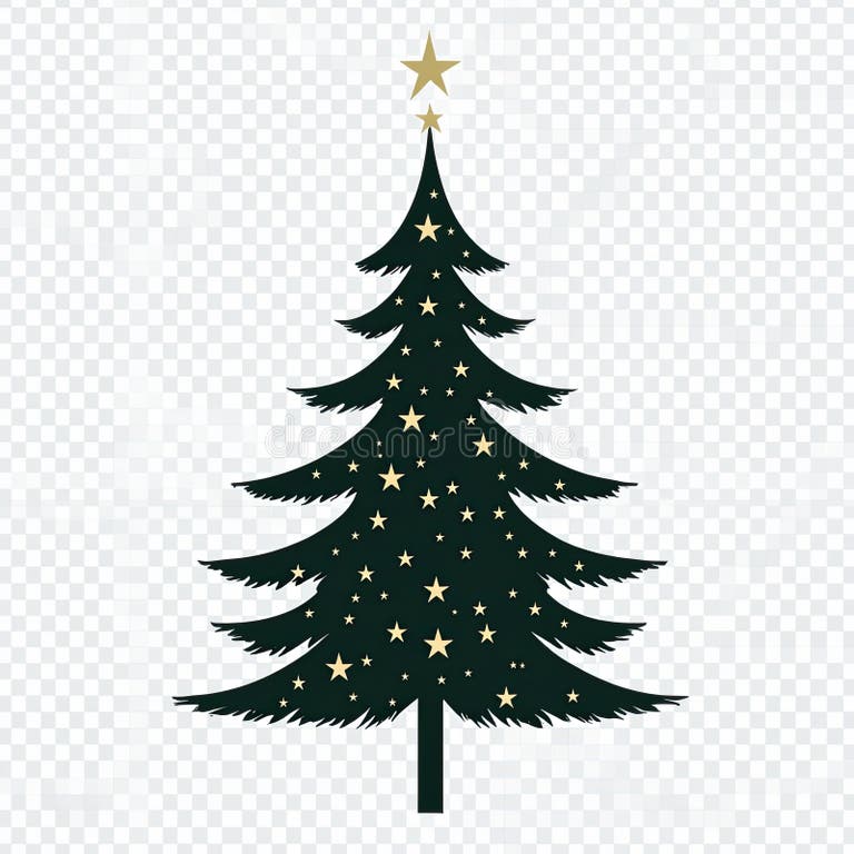 Christmas Tree Stars Design Stock Illustration - Illustration of stars ...