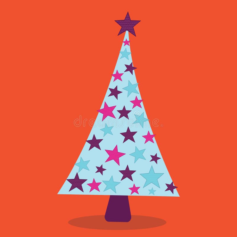Christmas tree stars 02 stock vector. Illustration of graphic - 197982986