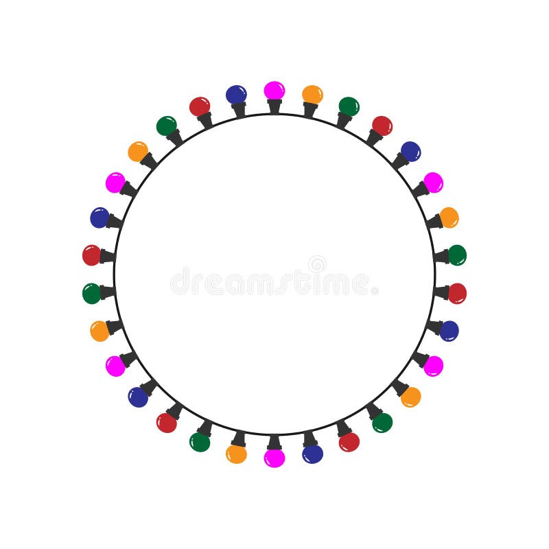 String Of Round Lights Clipart