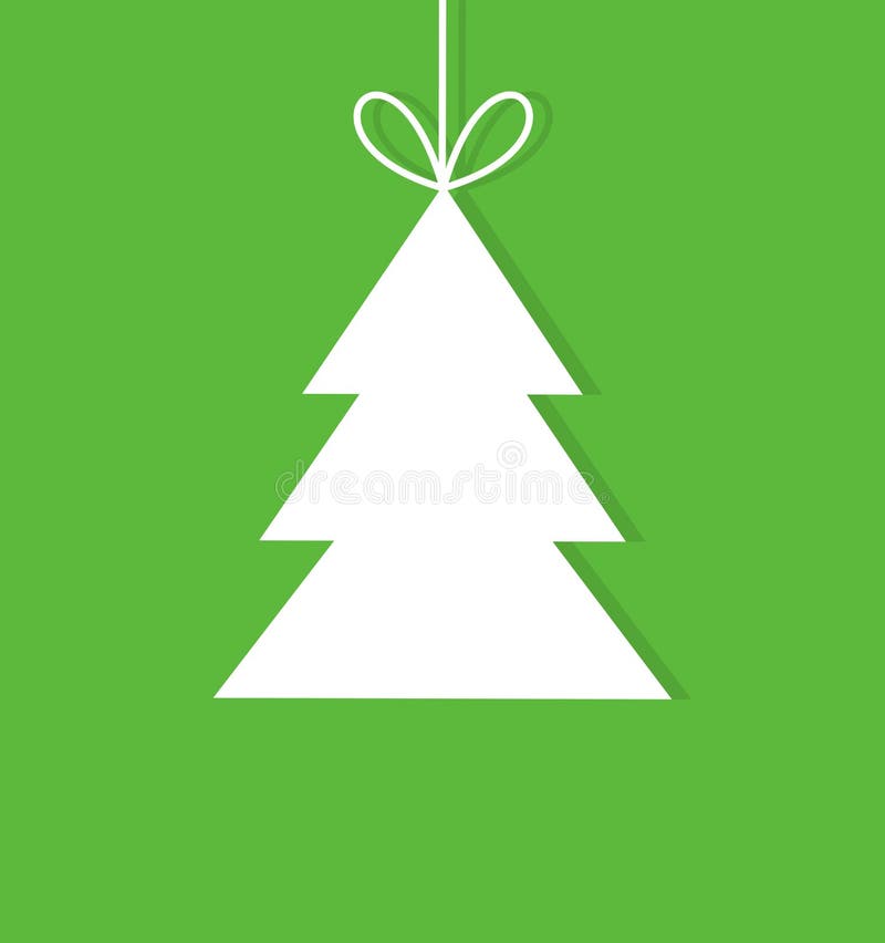 Christmas tree tag stock vector. Illustration of simple - 63731700