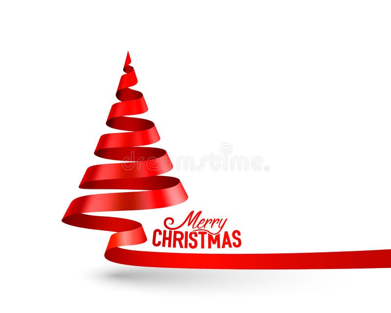 Christmas Tree Tape Design Banner, Art Decoration. Stock Vector ...