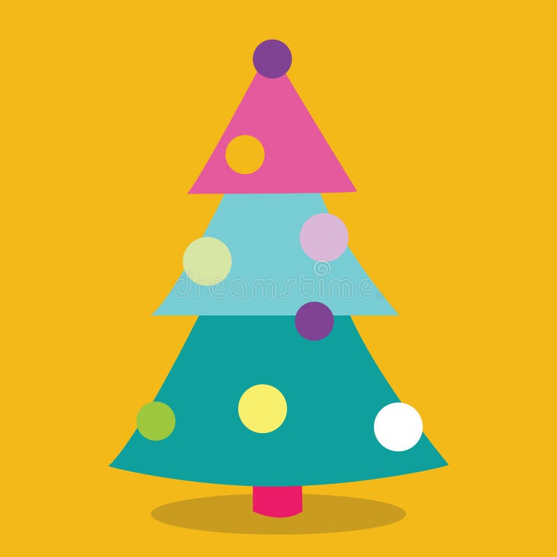 Christmas Tree Three Layer 04 Stock Vector - Illustration of three ...