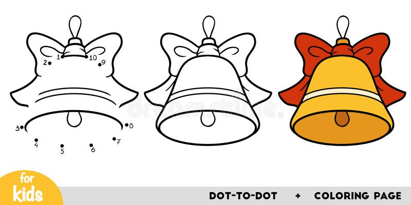 Christmas Tree Toy Bell, Education Dot To Dot Game for Children Stock ...