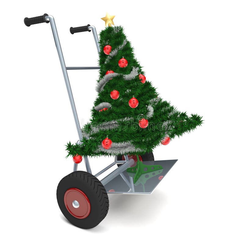 Christmas tree stock illustration. Illustration of forklift - 43710760