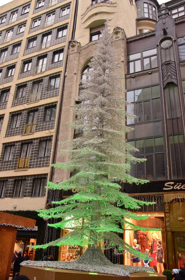 Christmas tree editorial stock photo. Image of decorations - 96168888