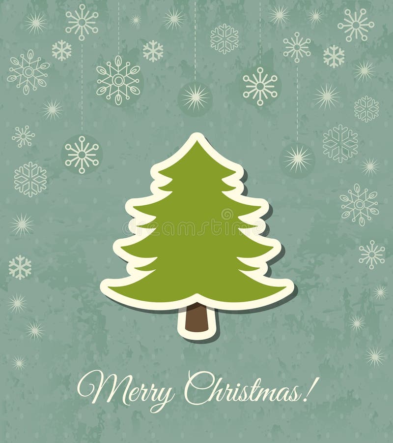 Christmas tree vector card stock vector. Illustration of christmas ...