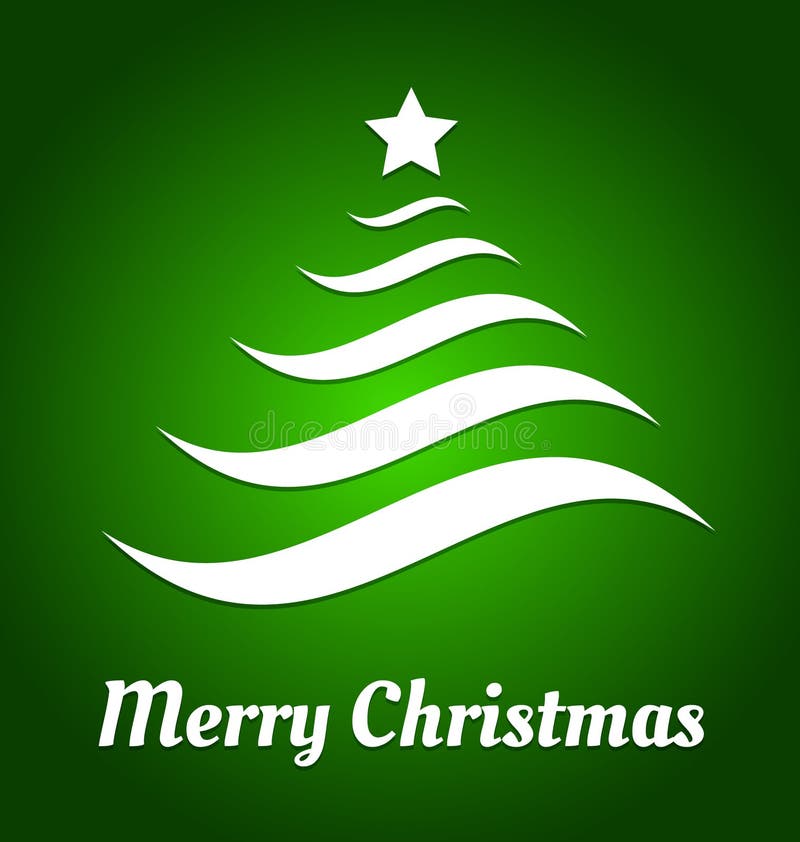 Christmas tree from waves stock vector. Illustration of traditional ...