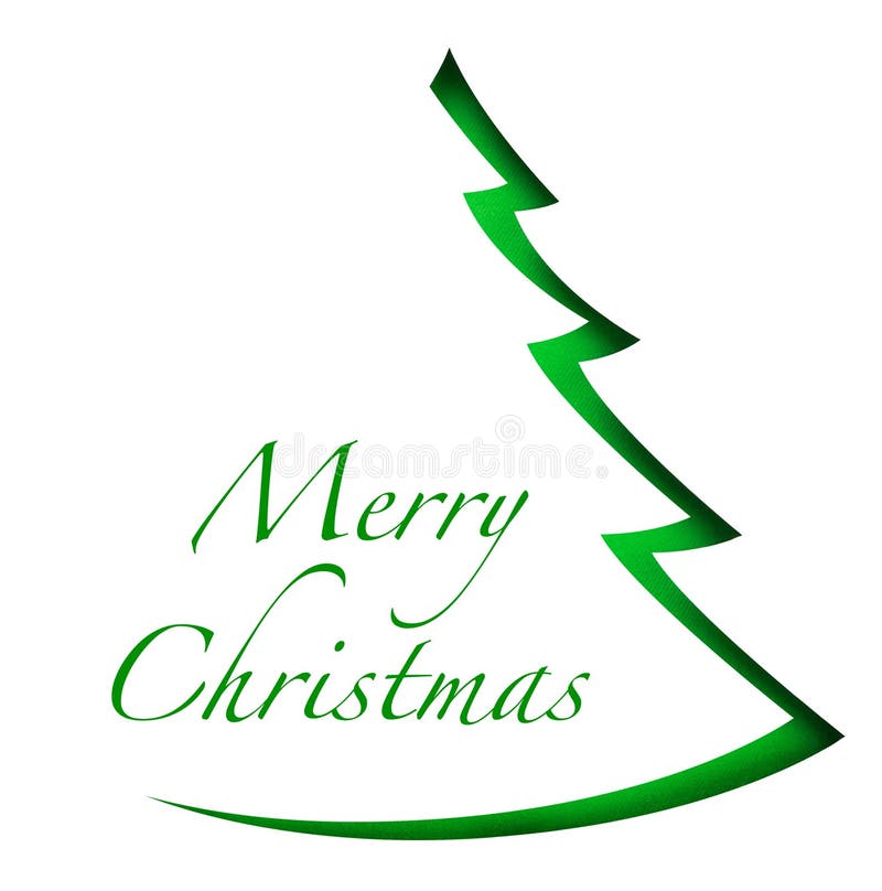 Christmas Tree on White Background Stock Illustration - Illustration of ...