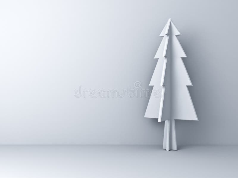 Christmas Tree on White Background for Christmas Decoration with Shadow ...