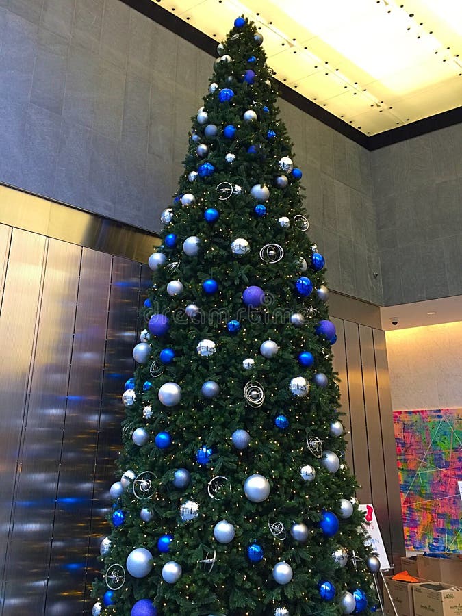 Christmas Tree editorial image. Image of silver, christmas - 48083335