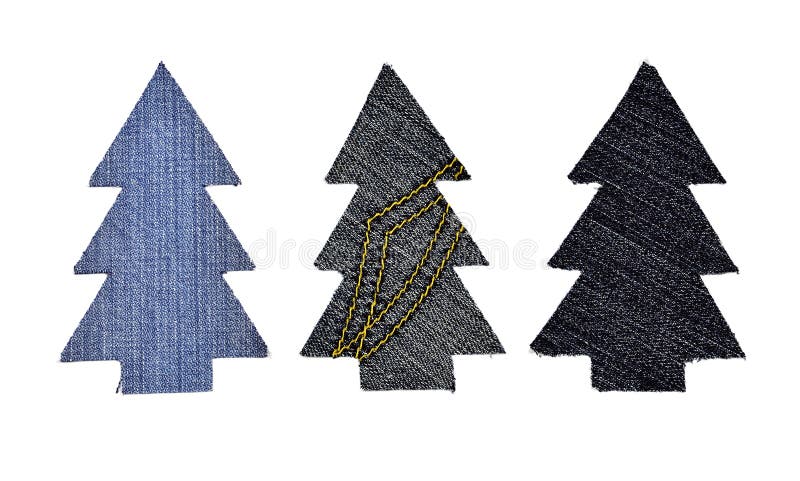 Denim Christmas Tree stock image. Image of december, cotton - 27458107