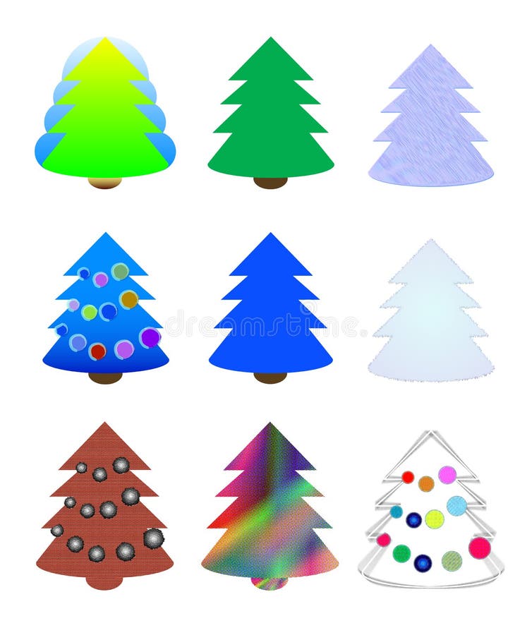 Christmas trees stock illustration. Illustration of green - 4010702