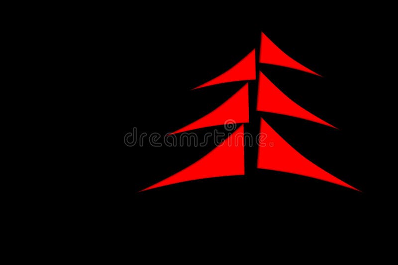 Christmas Trees Abstract Designs in Red Stock Photo - Image of pattern ...