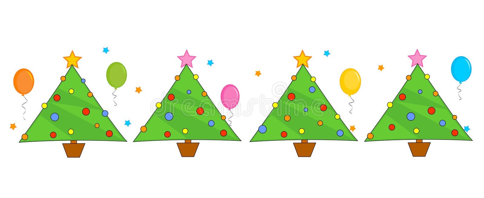 Christmas Tree border stock vector. Illustration of noel - 11217654