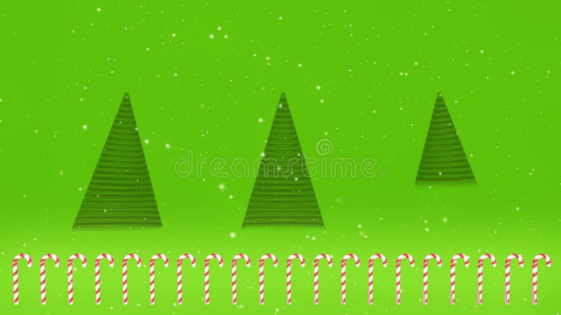 Christmas Trees with Candy Cane and Pine Tree Stock Video - Video of ...