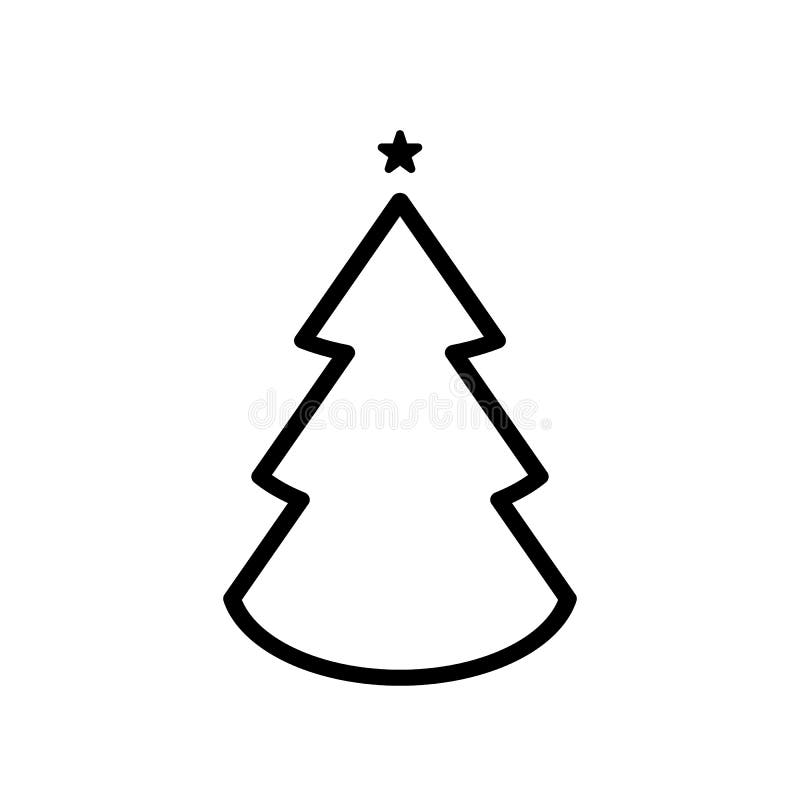 Christmas Trees Icon, Vector Simple Design Symbol Stock Illustration ...