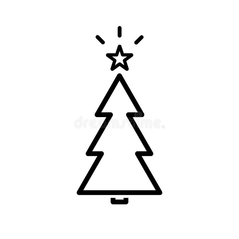 Christmas Trees Icon, Vector Simple Design Symbol Stock Illustration ...