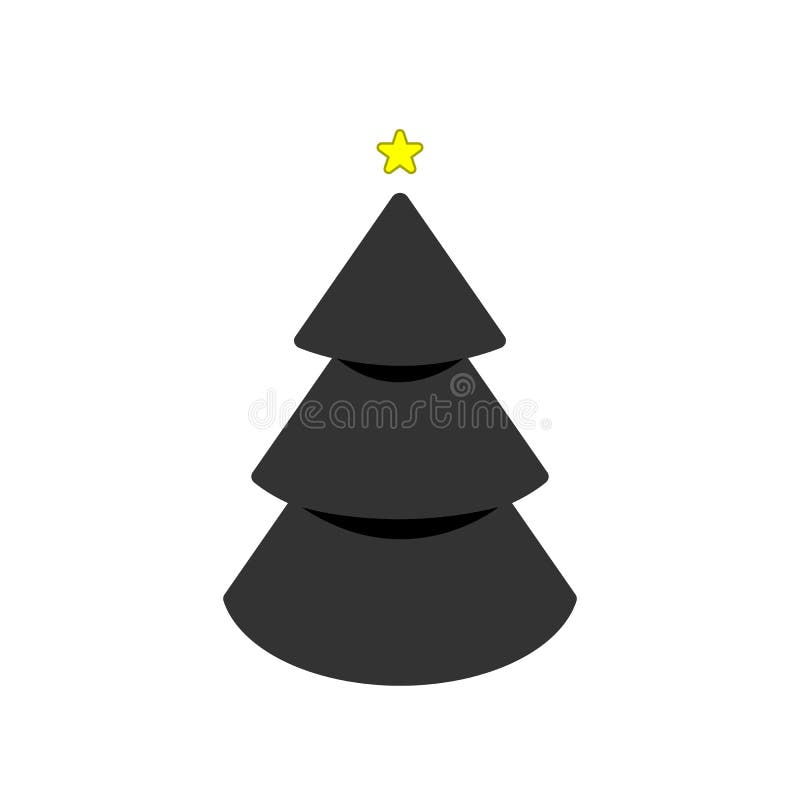 Christmas Trees Icon, Vector Simple Design Symbol Stock Illustration ...