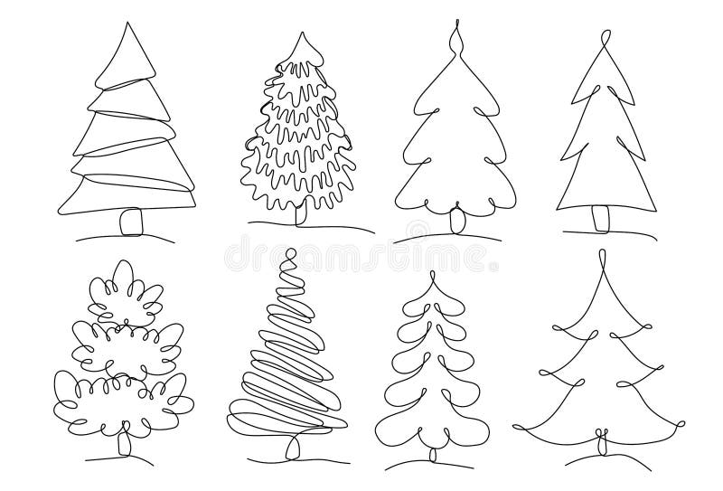 Pine Trees One Line Stock Illustrations – 102 Pine Trees One Line Stock ...