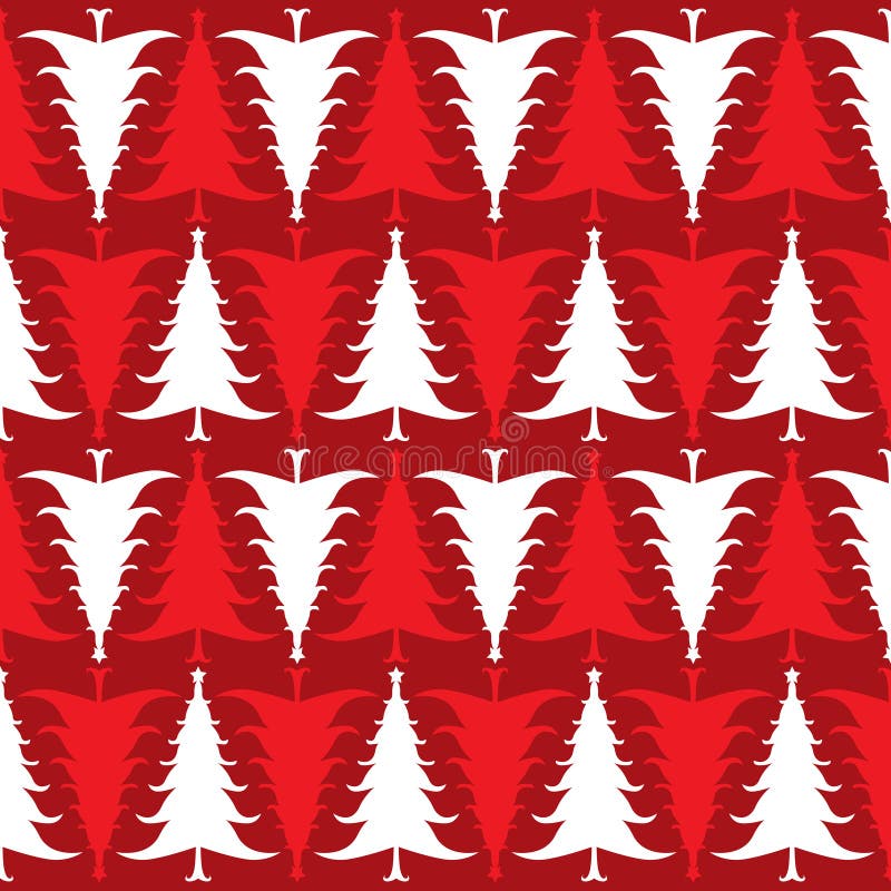 Christmas trees pattern stock vector. Illustration of flakes - 6244504