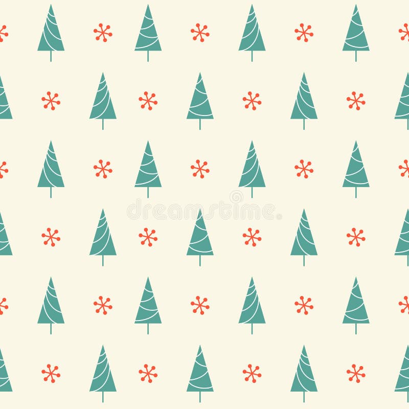Christmas Trees Seamless Pattern Stock Vector - Illustration of paper ...