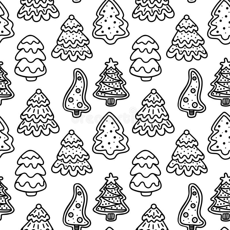 Christmas Trees Seamless Pattern. Vector Illustration Stock Vector ...