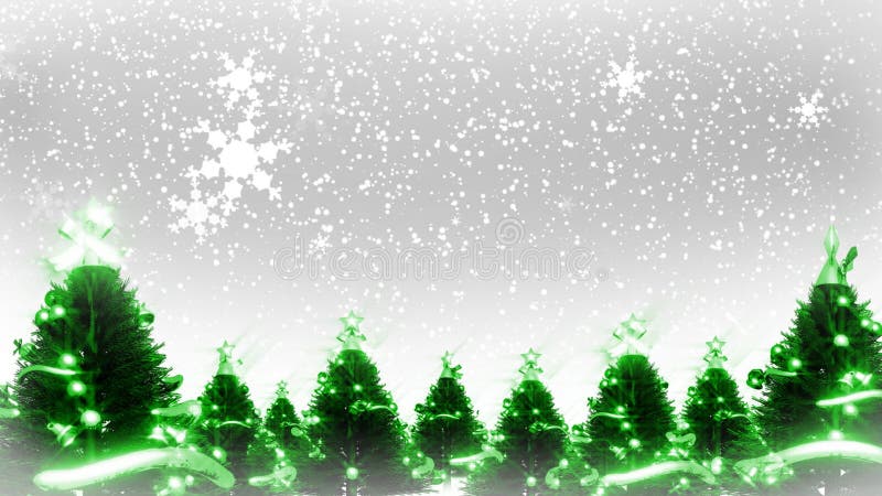 Christmas Trees and Snow (Animation Loop) Stock Video - Video of ...