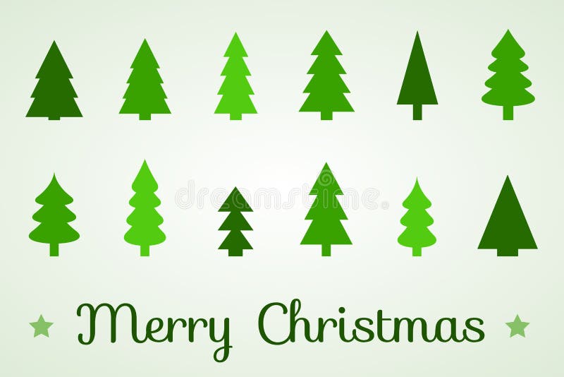 Christmas trees stock vector. Illustration of merry, style - 63588276