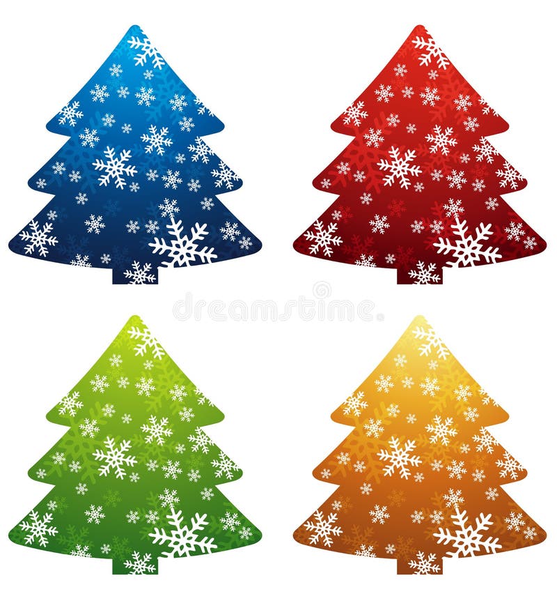 Christmas trees, vector stock vector. Illustration of abstract - 6174069