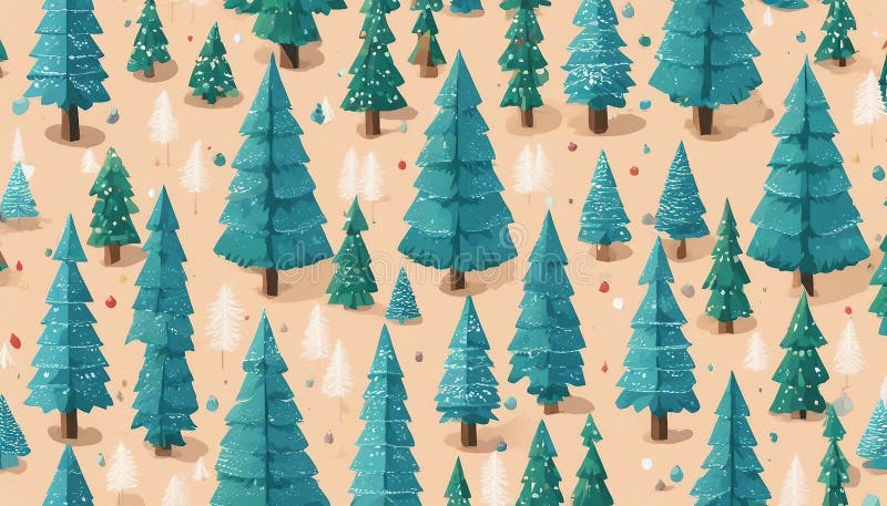 Christmas Trees, Winter, Dear Pattern Illustration, Bacground Pattern ...