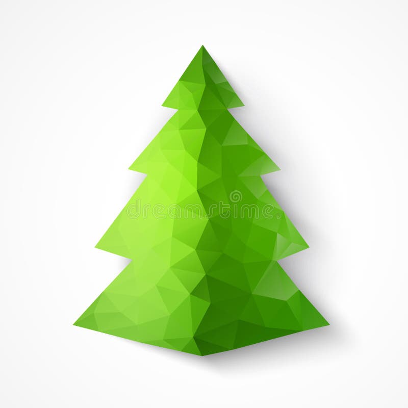 Christmas Triangle Fir Tree. Stock Vector - Illustration of card ...