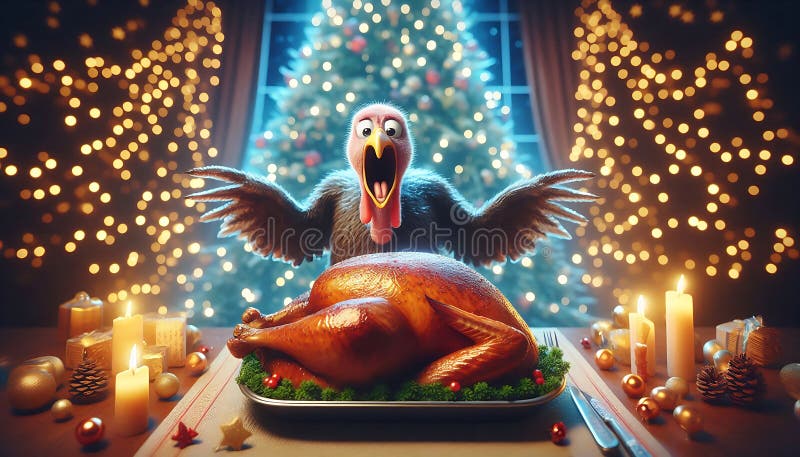 Christmas turkey. stock photo. Image of food, abstract - 346347944
