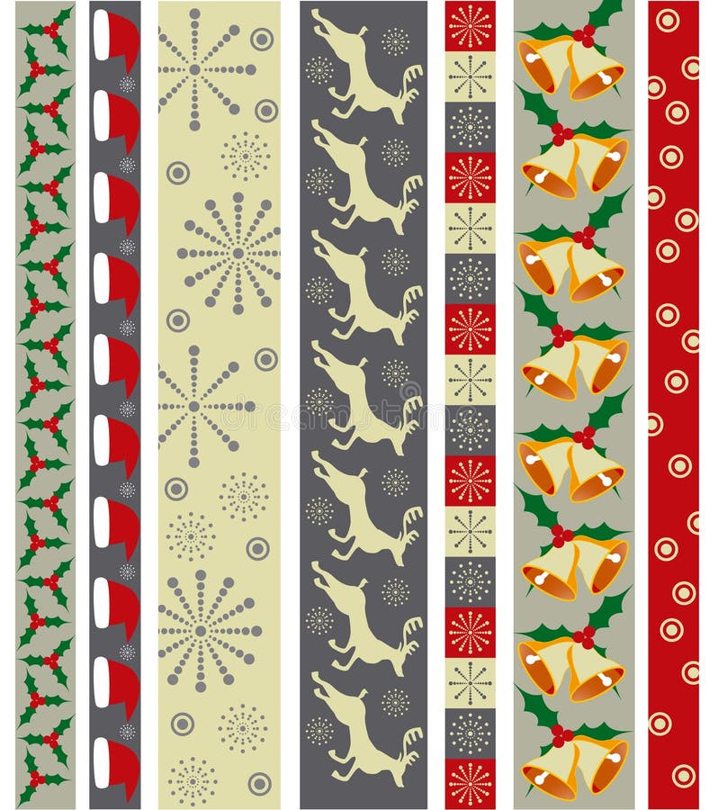 Christmas vector border stock vector. Illustration of element - 6636181