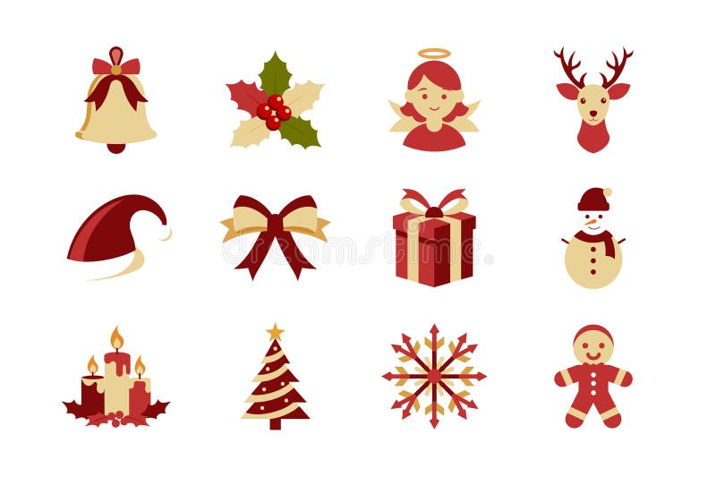 Christmas Vector Elements Bundle for Merry Christmas Festival Stock ...