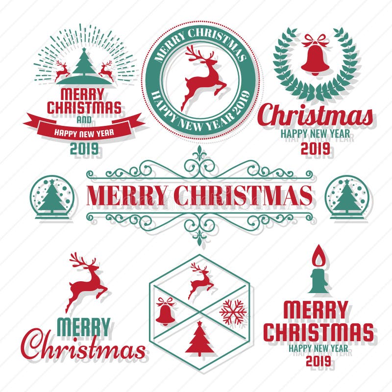 Christmas Vector Logo for Banner Stock Vector - Illustration of ...