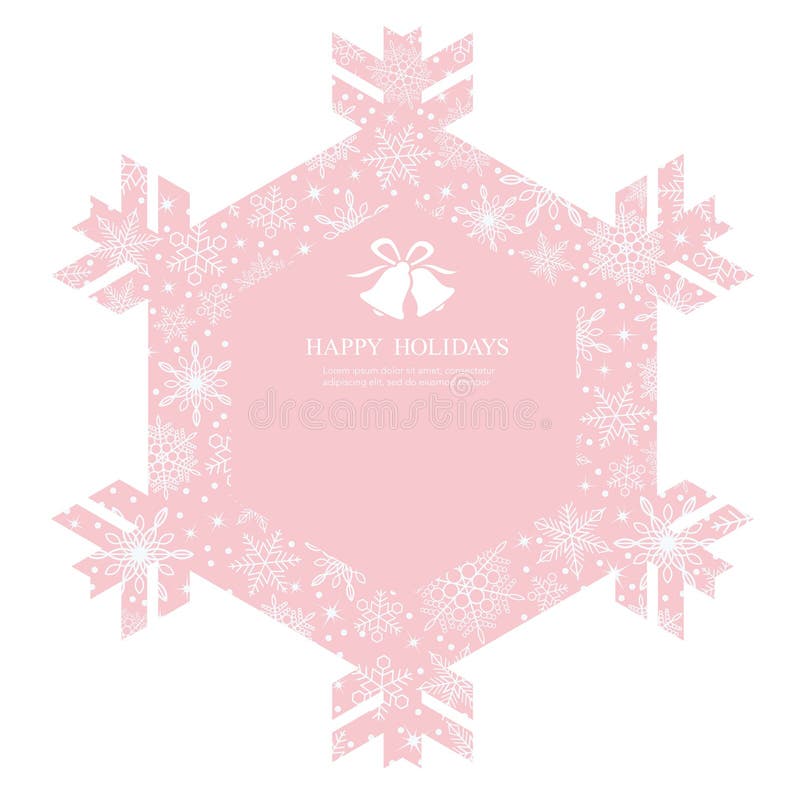 Christmas Vector Snowflake Shape Frame Illustration with Snowflake ...