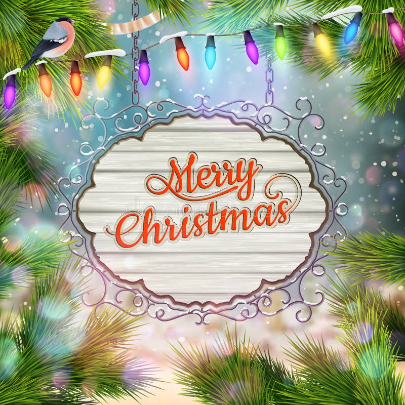 Christmas Vintage Signboard Eps 10 Stock Vector Illustration Of Show