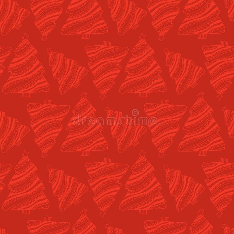 Christmas Wallpapper Pattern Design in Red Colors Stock Vector ...