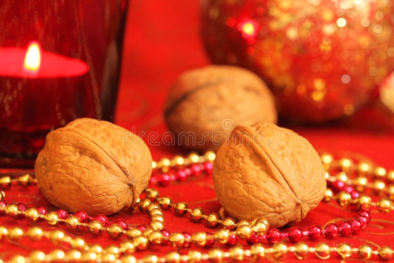 Christmas walnuts stock photo. Image of macro, celebration - 62605524
