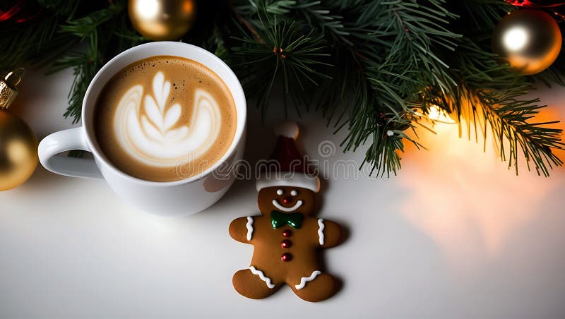 Christmas Warm Holiday Bliss Gingerbread Delight with Coffee Stock ...