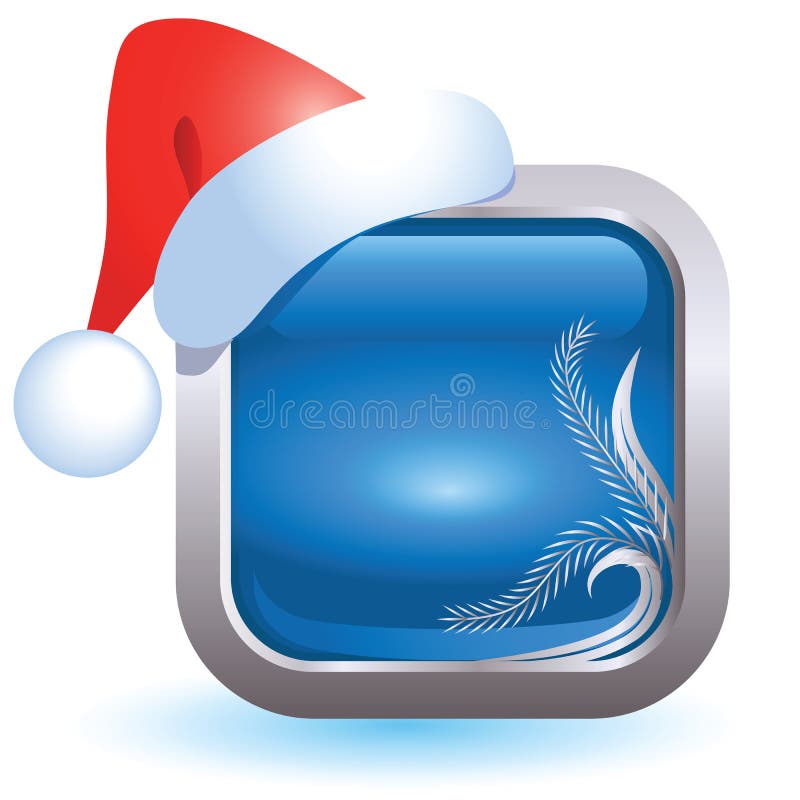 Christmas web button stock vector. Illustration of metal - 22282397