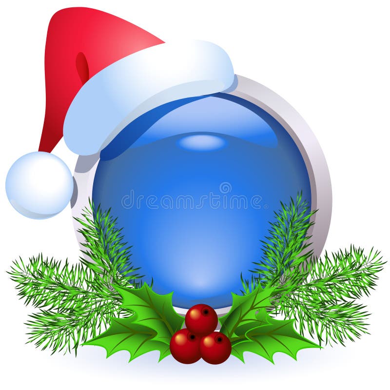 Christmas web button stock vector. Illustration of decoration - 27420849