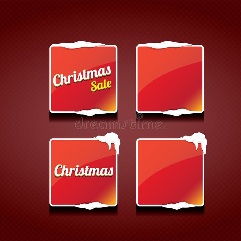 Christmas Web Buttons Set. Winter Web Buttons Stock Vector ...