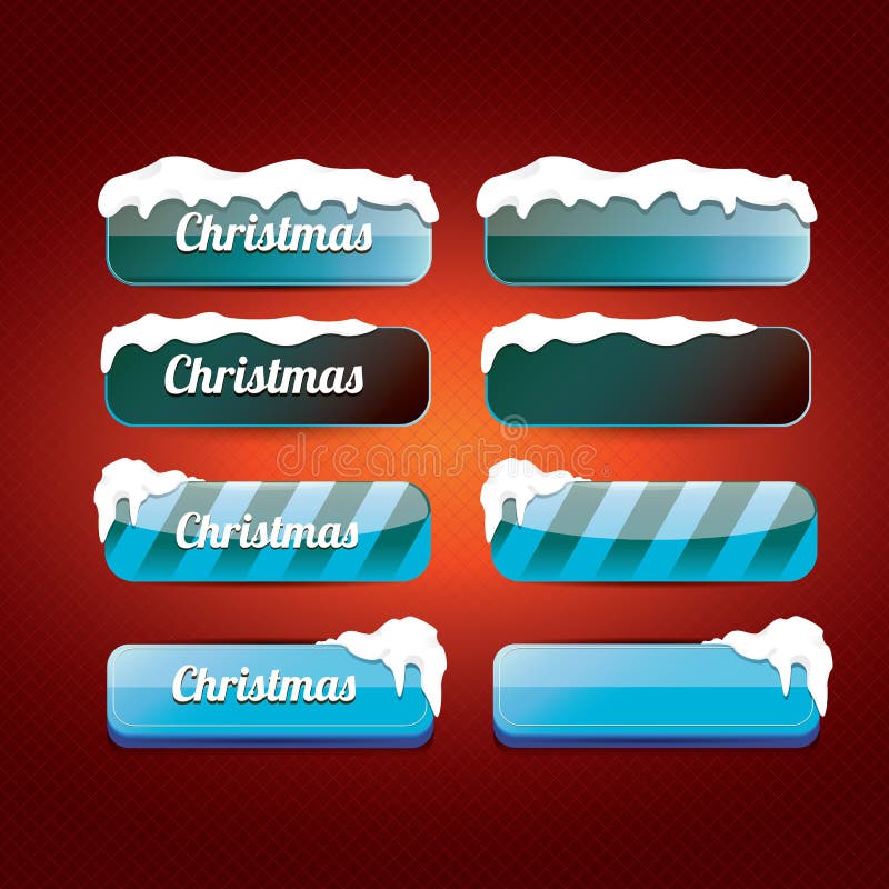 Christmas Web Buttons Set. Winter Web Buttons Stock Vector ...