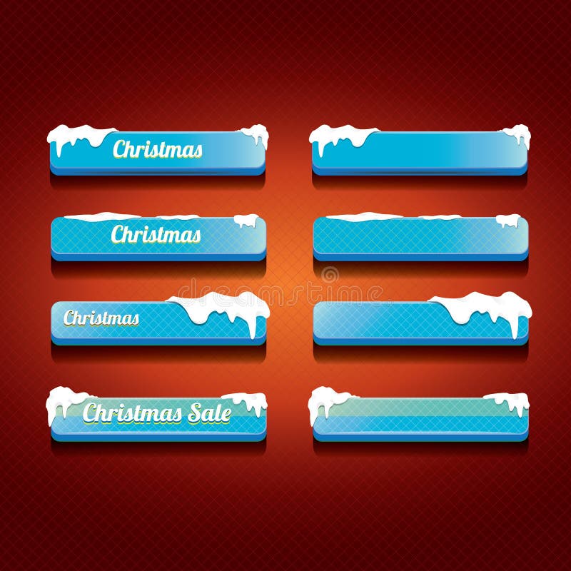 Christmas Web Buttons Set. Winter Web Buttons Stock Vector ...