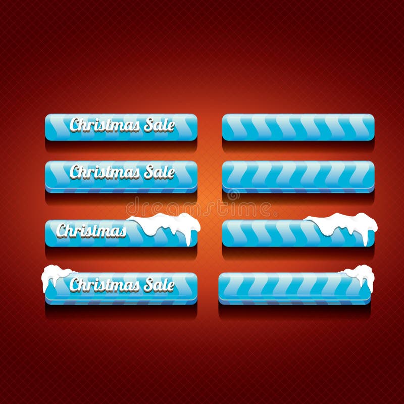 Christmas Web Buttons Set. Winter Web Buttons Stock Vector ...
